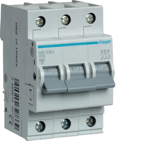 Automatinis Jungiklis 3p B 16a 6ka 3 Moduliai Utu Lithuania