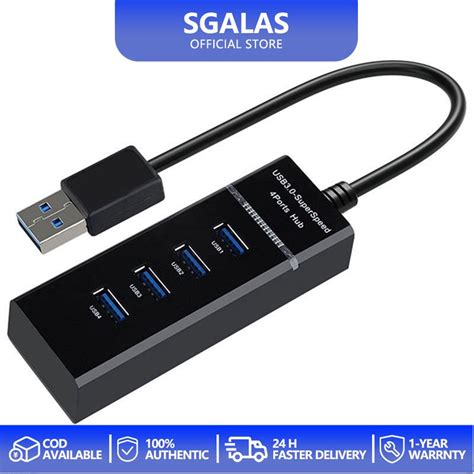 4 Ports High Speed USB 3 0 Hub Super Speed Fast Data Transfer Extender Extension Connector