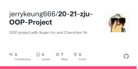 GitHub Jerrykeung666 20 21 Zju OOP Project OOP Project With Xuyan Hu