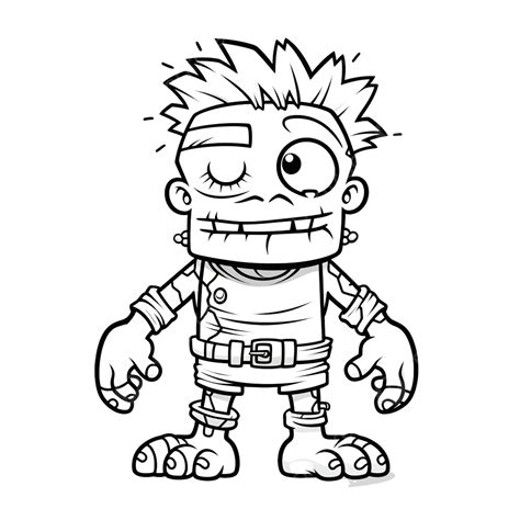 낙서 만화 프랑켄슈타인 할로윈 휴일 공포 Png 일러스트 및 이미지 에 대한 무료 다운로드 Pngtree