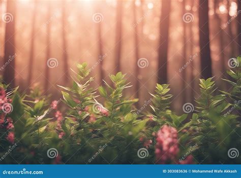 Gradient Plant Landscape Minimal Flat Leaves Design Color Gradation