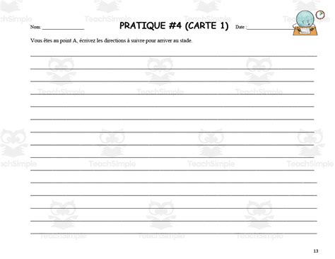 French Asking Giving Directions Workbook By Teach Simple