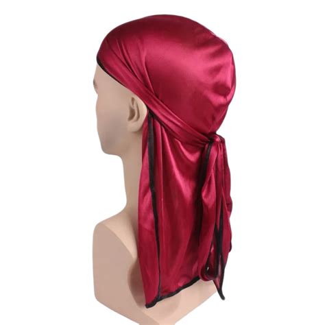 Durag Du Rag Do Rag Bandana Unisex Red With Black Edge Africanfabs