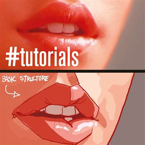 Туториал как рисовать губы 81 фото