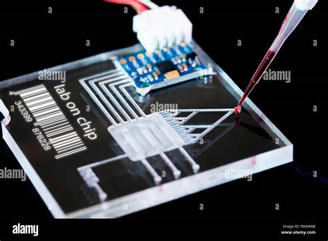 Lab On A Chip LAC Technology With A Pipette Stock Photo 101777236 Alamy