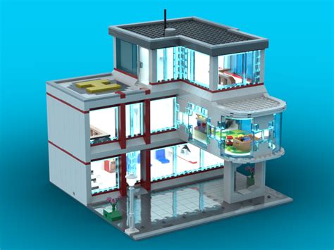 Lego Moc Hospital By The Lego Master Rebrickable Build With Lego