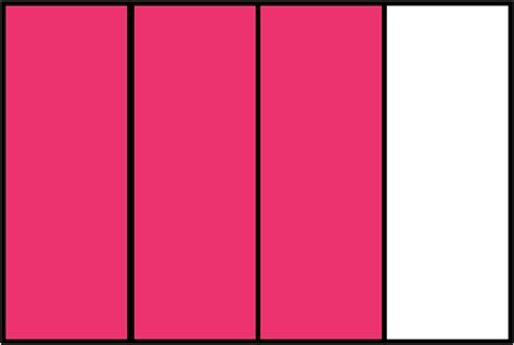 Pink Rectangle Fraction 3 4 Free Vector Clipart Images On