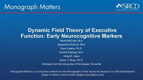 a brief summary of the dynamic neural field model of executive function