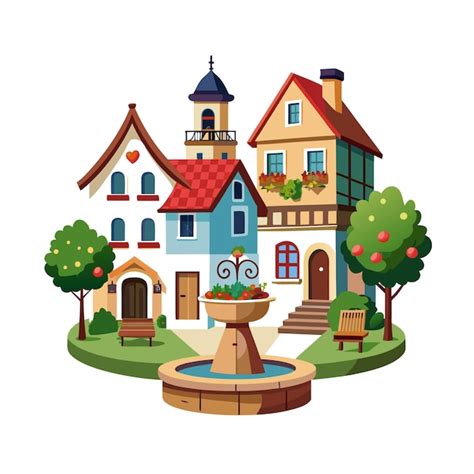 Beautiful Landscape Scenery Vector Illustration Concepts Premium Ai