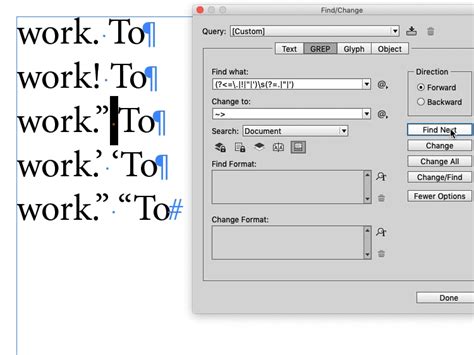 Adobe Indesign Regex To Insert EN Space Graphic Design Stack Exchange