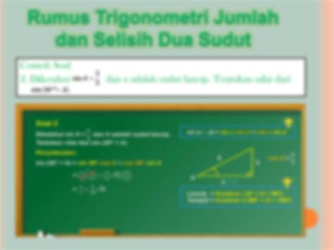 Solution Rumus Trigonometri Jumlah Dan Selisih Dua Sudut Studypool