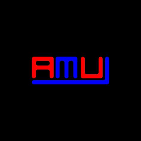Amu Letter Logo Creative Design With Vector Graphic Amu Simple And