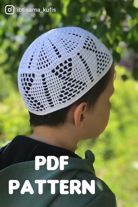 Mens Skull Cap Kufi Pdf Printable Pattern Crochet Skull Printable Patterns Crochet Hats