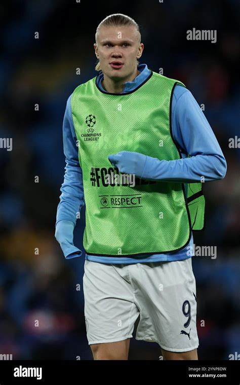 Erling Haaland Of Manchester City In The Pregame Warmup Session During