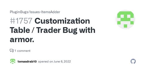 Customization Table Trader Bug With Armor · Issue 1757 · Pluginbugs