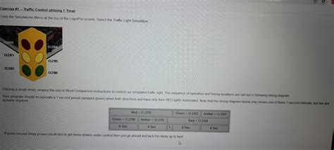 solved logixpro traffic control lab utilizing word compare