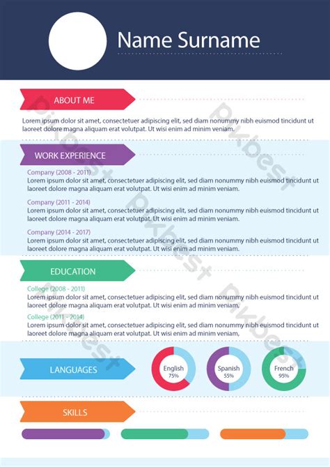 Colorful Curriculum Template With Geometric Design AI Free Download Pikbest