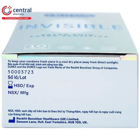 CHÍNH HÃNG Bao cao su Durex Invisible Extra Thin Extra Sensitive