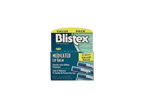 Blistex Medicated Lip Balm Spf 15 3 Count Ingredients And Reviews