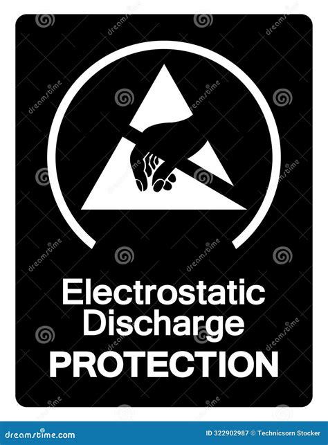 Electrostatic Discharge Protection Symbol Sign Vector Illustration