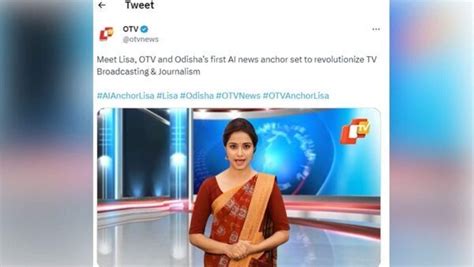 Otv Introduces Lisa Odishas First Ai News Anchor Irish British