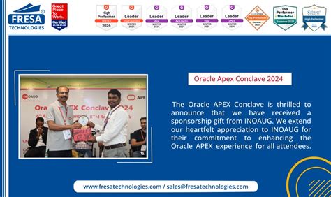 Oracle Apex Conclave 2024 The Oracle Fresa Technologies