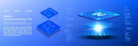 Premium Vector New Generation Processor For Processing Large Amounts Of Information