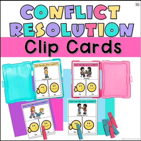 Preschool Conflict Resolution Clip Cards Spark Interest With Sara