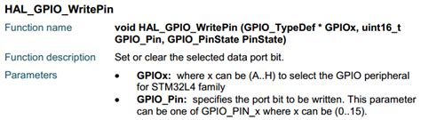 STM GPIO Example HAL Write Pin Toggle Pin Digital Output