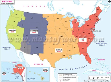 Fuseaux Horaires Usa Vacances Arts Guides Voyages