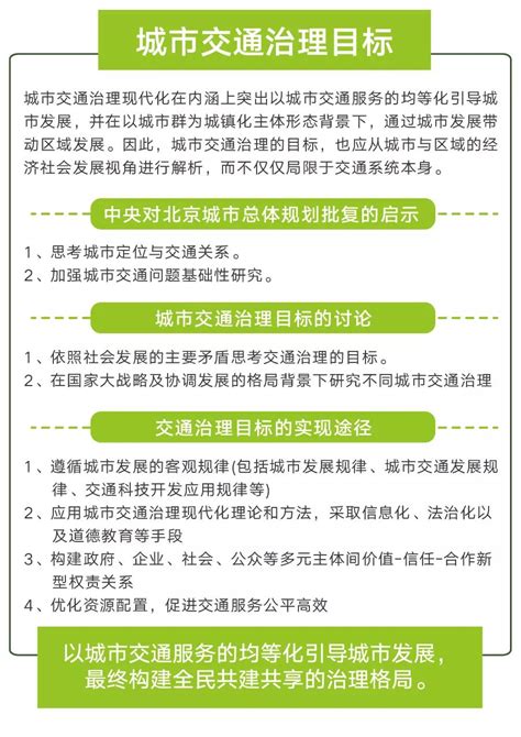城市交通治理的内涵和目标研究