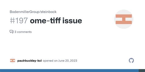 Ome Tiff Issue · Issue 197 · Bodenmillergroupsteinbock · Github