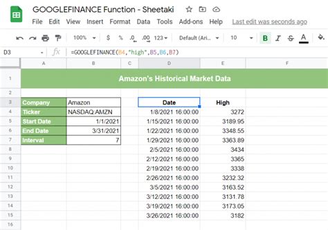 How To Use Googlefinance Function In Google Sheets Sheetaki