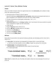 Lecture 9 Games Trees Minimax Pruning Pdf Lecture 9 Games Trees
