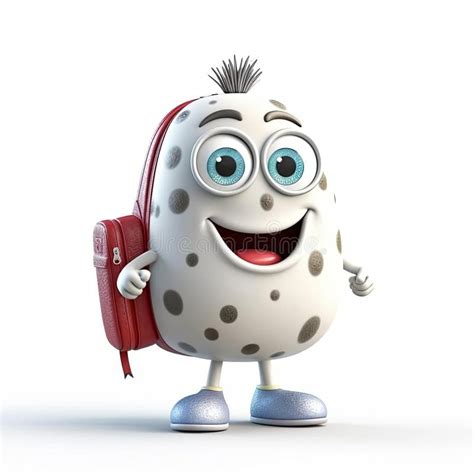 Happy Cute 3d Character Go To School Full Shot Ai Generated Stock Illustration Illustration