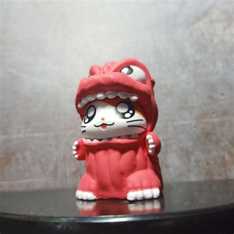 Jual Figure Cute Hamtaro Character Cosplaying Godzilla Red Chibi