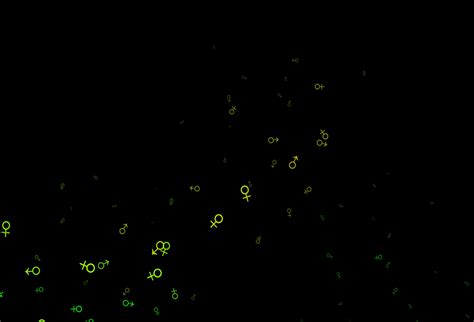 Dark Blue Yellow Vector Background With Gender Symbols 15284436