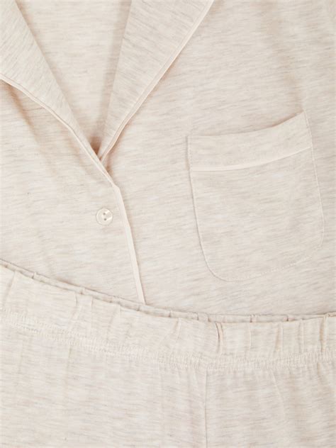 Pyjama En Jersey à Manches Courtes Écru Femme Primark
