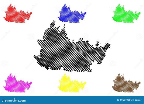 bandung city republic of indonesia java island map vector illustration