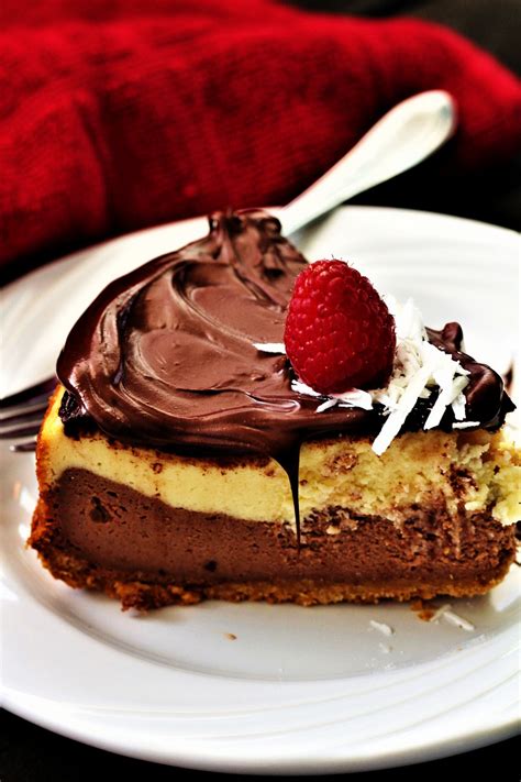 Double Chocolate And Vanilla Cheesecake My Recipe Treasures