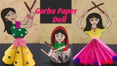 Navratri Craft Paper Dolldandiya Doll Craft For Navratripaper Craft