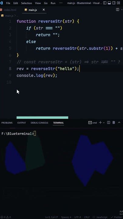 Reverse String In Javascript Shorts Programming Javascript Youtube