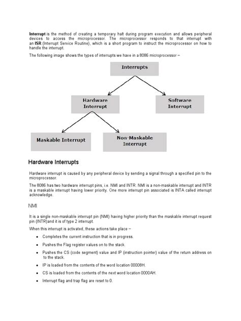 hardware interrupts interrupt is the method of creating a temporary halt during program