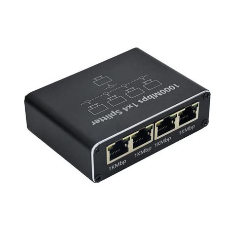 Etherne T Gigabit Network Splitter Rj45 1 To 4 1000100mbps Network Splitter With Usb Power Port