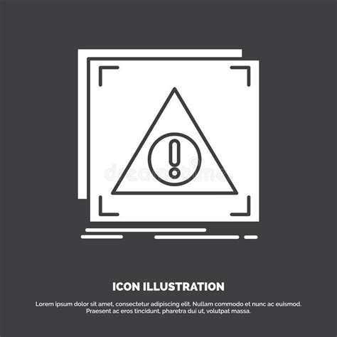 Error Application Denied Server Alert Icon Glyph Vector Symbol For