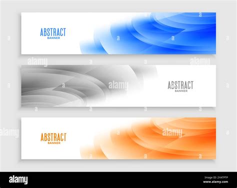Modern And Abstract Horizontal Website Header Layout For Business
