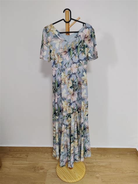 Lab Sinclair Floral Wrap Maxi Dress W O Sash Womens Fashion Dresses