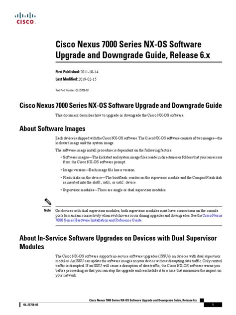 B Cisco Nexus 7000 Series Nx Os Software Upgrade And Downgrade Guide Release 6 X Pdf