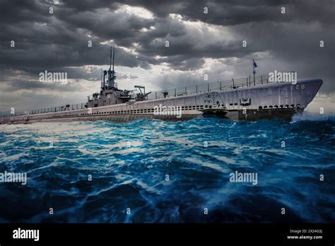 The Submarine Uss Drum Ss 228 At The Uss Alabama Memorial Park In