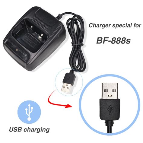 Baofeng Bf 888s 워키 토키 Usb 충전기 휴대용 리튬 이온 배터리 Usb 케이블 입력 5v 1a 666s 777s